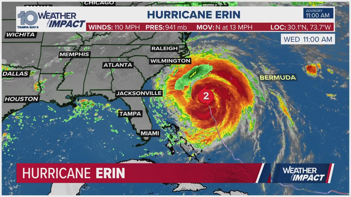 Meteorologists Track Hurricane Erin As It Looks To Regain Strength