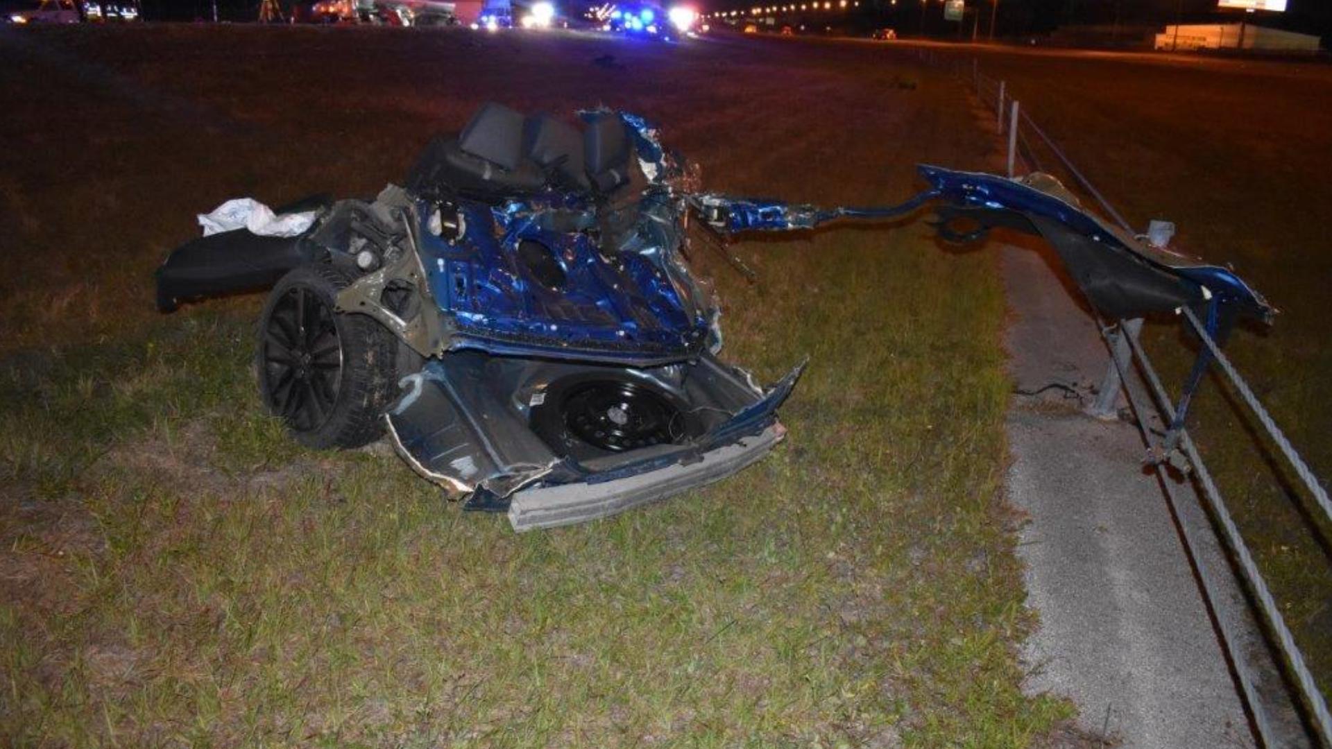 FHP: Car going 130 mph on I-4 crashes, breaks apart | wtsp.com