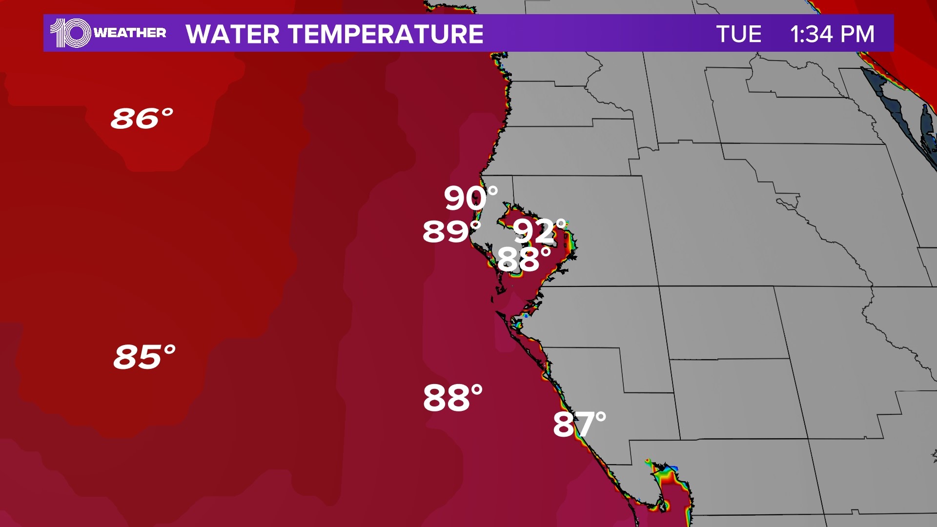 Clearwater Beach water temperature continues to stay warm | wtsp.com