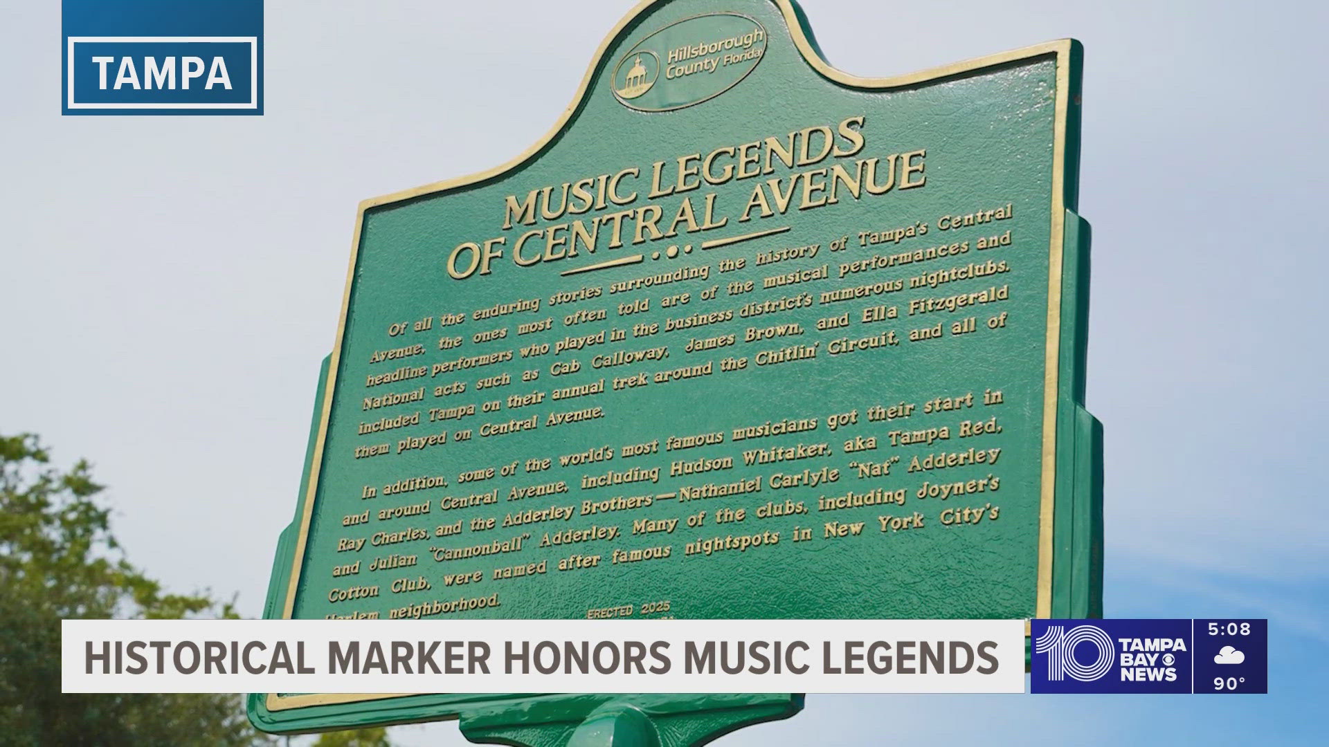 Tampa honors Ray Charles, other artists with new historical marker ...