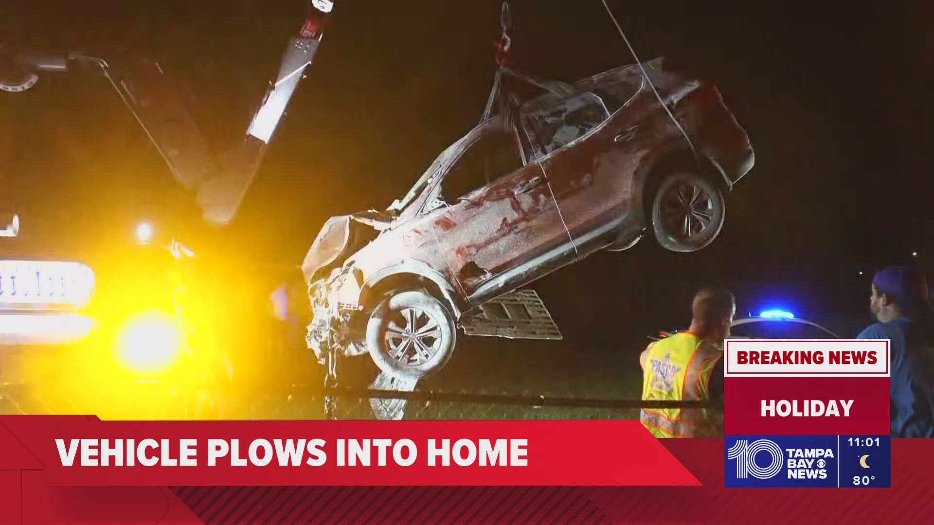 3 adults, one child injured after car crashes into home, Pasco County ...