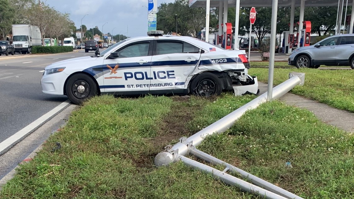 SUV crashes into St. Pete police cruiser on 4th Street | wtsp.com