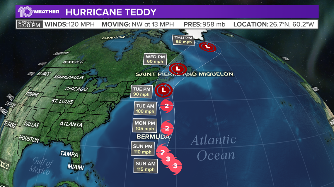 Hurricane Teddy: Teddy's forecast | wtsp.com