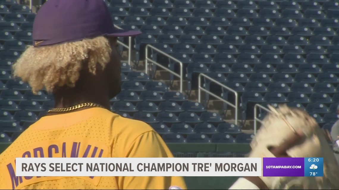 Rays select Former LSU player Tre’ Morgan in 3rd round of MLB Draft ...
