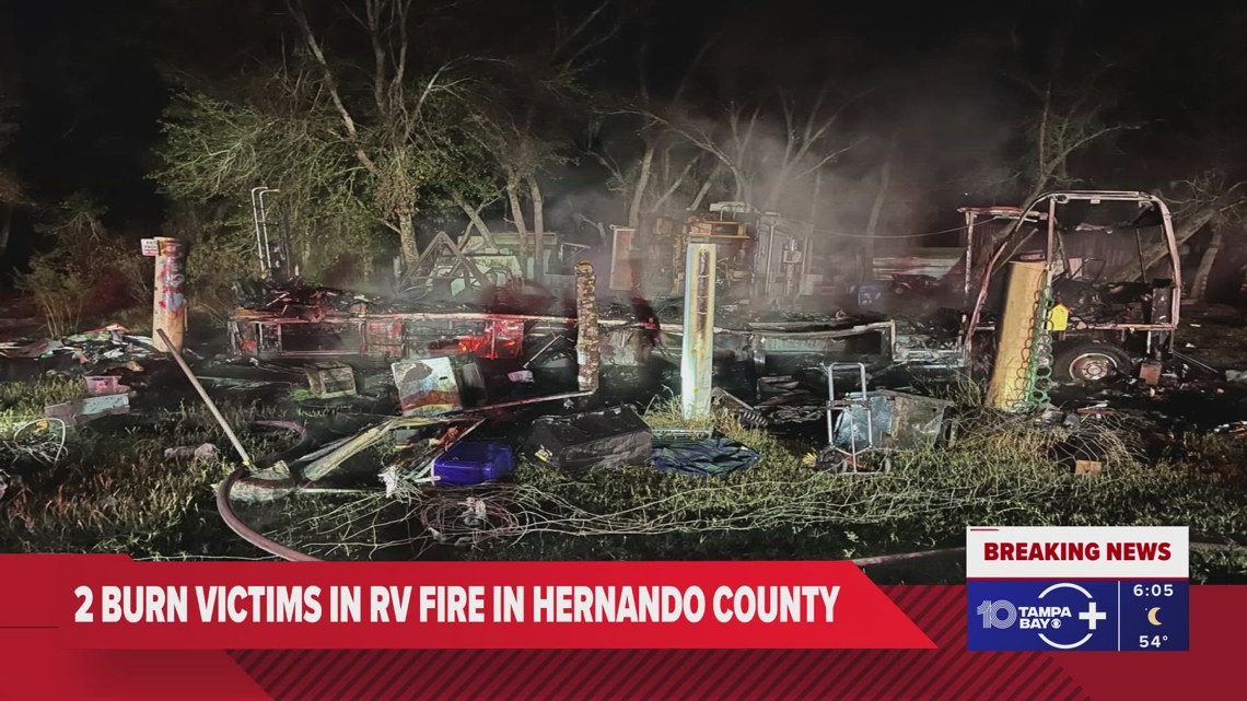2 airlifted to burn center after RV fire in Hernando County | wtsp.com
