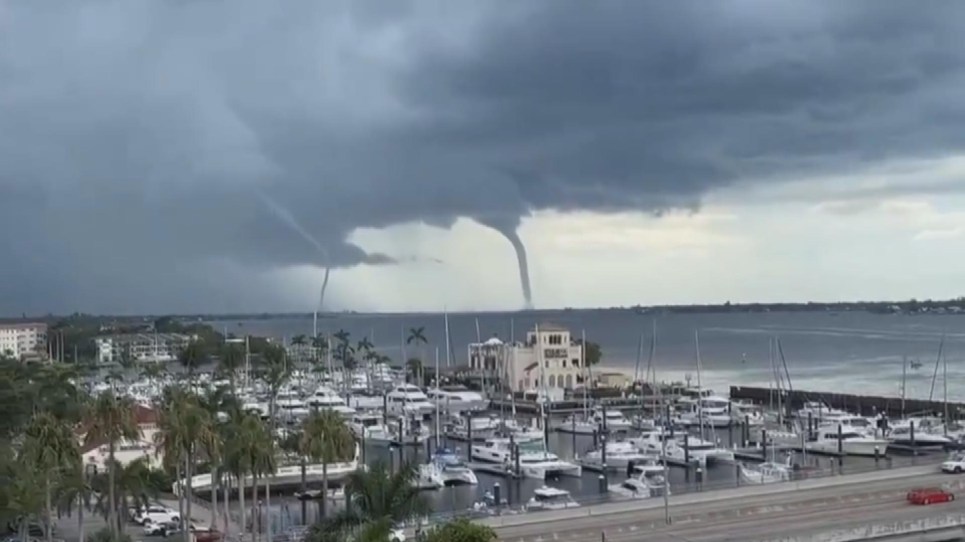 VIDEO: Twin waterspouts spotted off coast of Florida | wtsp.com