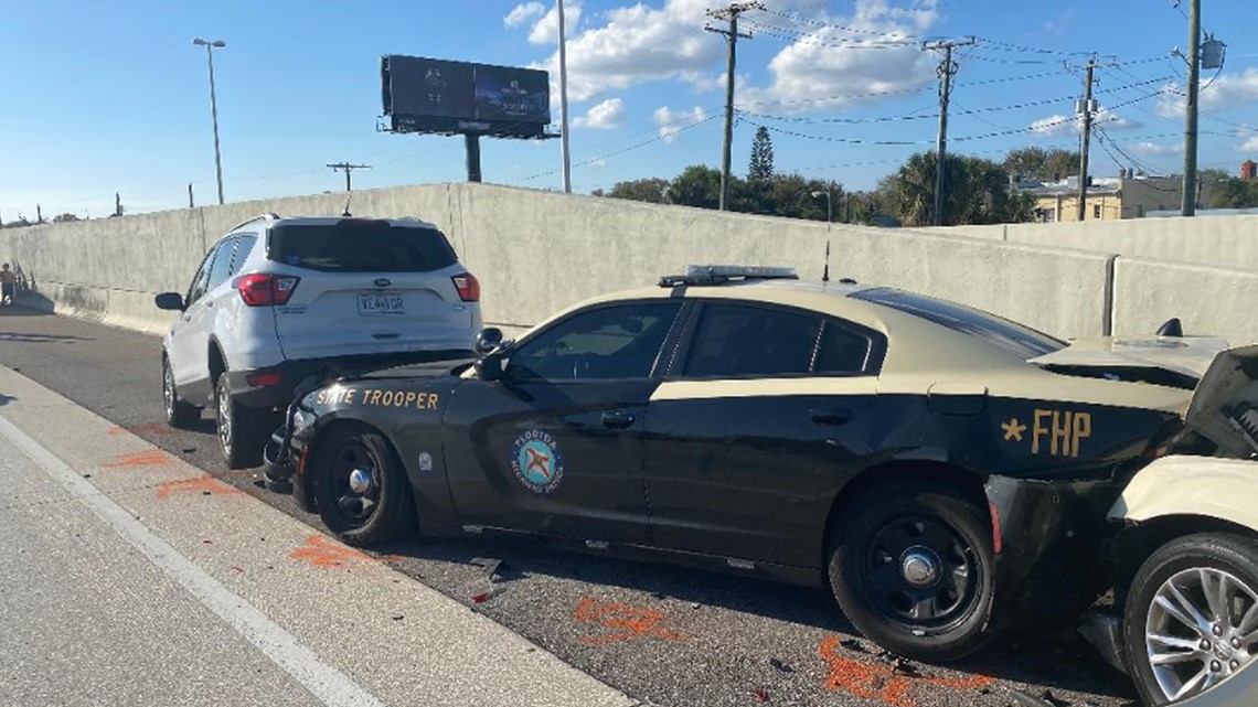 Car rear-ends FHP trooper working crash on I-275 near MM 42 | wtsp.com