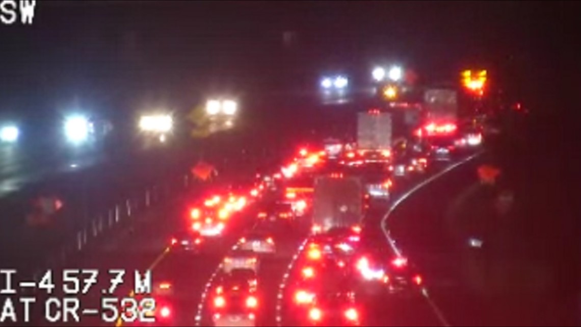 Multiple car crashes on I-4 lead to heavy traffic in Polk County | wtsp.com