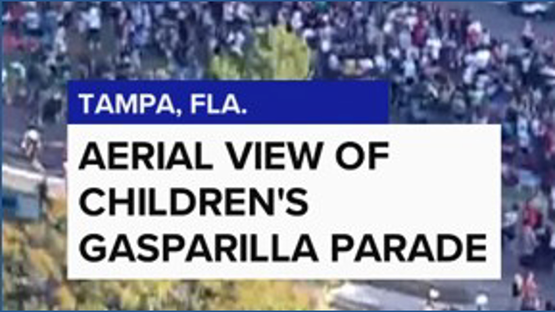 Aerial view of 2026 Children's Gasparilla Parade in Tampa | wtsp.com