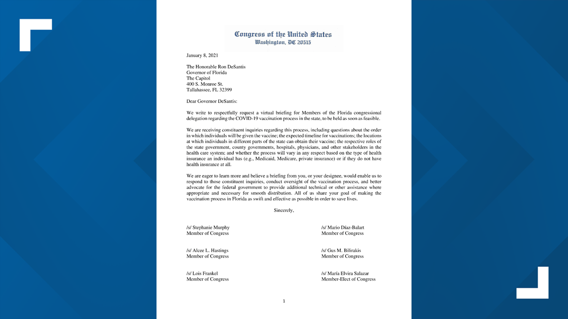 Letter to Gov. DeSantis | wtsp.com