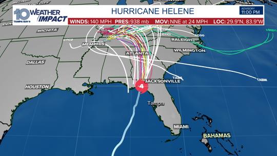 Track Hurricane Helene: Spaghetti, forecast cone | wtsp.com