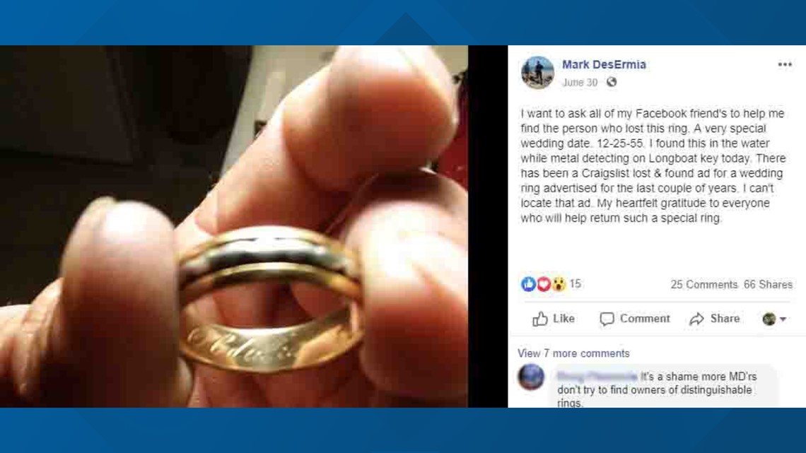 Man finds wedding ring on Florida beach. Is it yours? | wtsp.com
