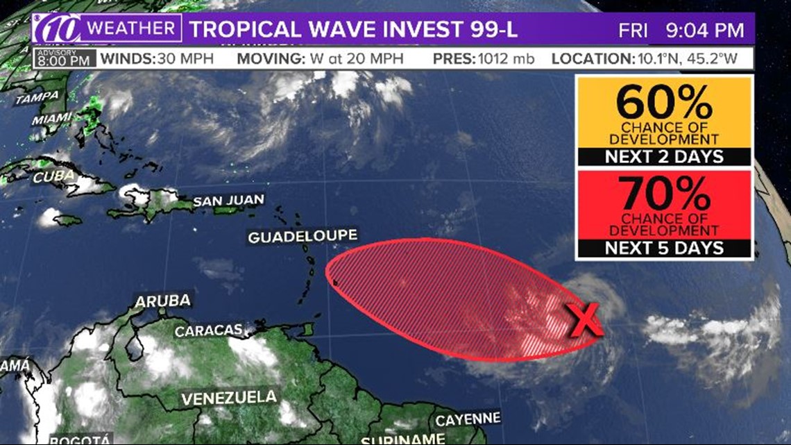 Low Pressure Area In Atlantic Could Become Tropical Depression