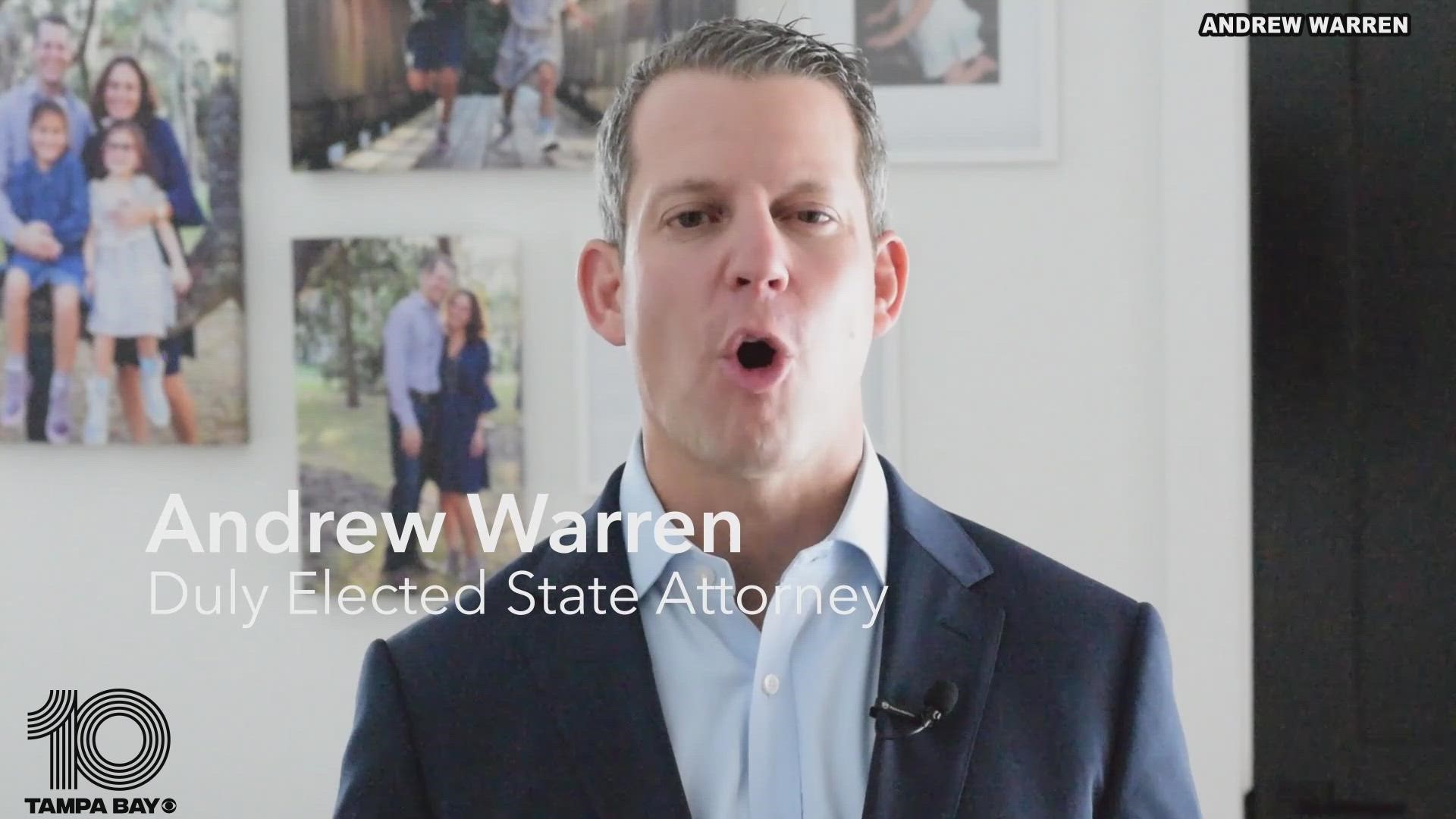 Suspended Hillsborough State Attorney Andrew Warren releases video ...