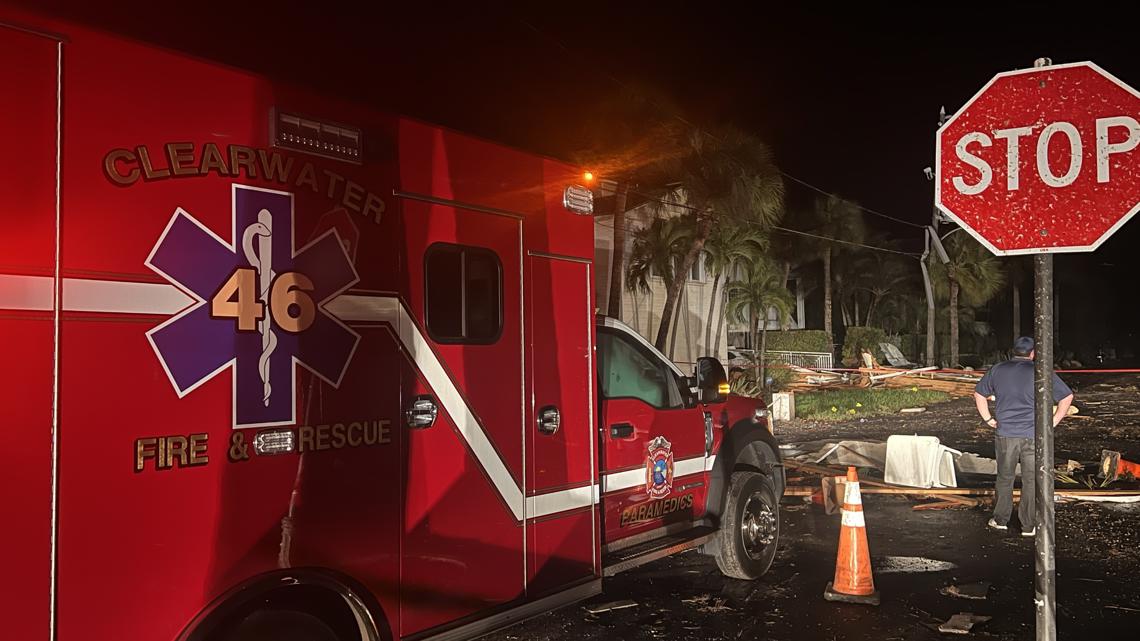 Clearwater Beach tornado damages homes, car | wtsp.com