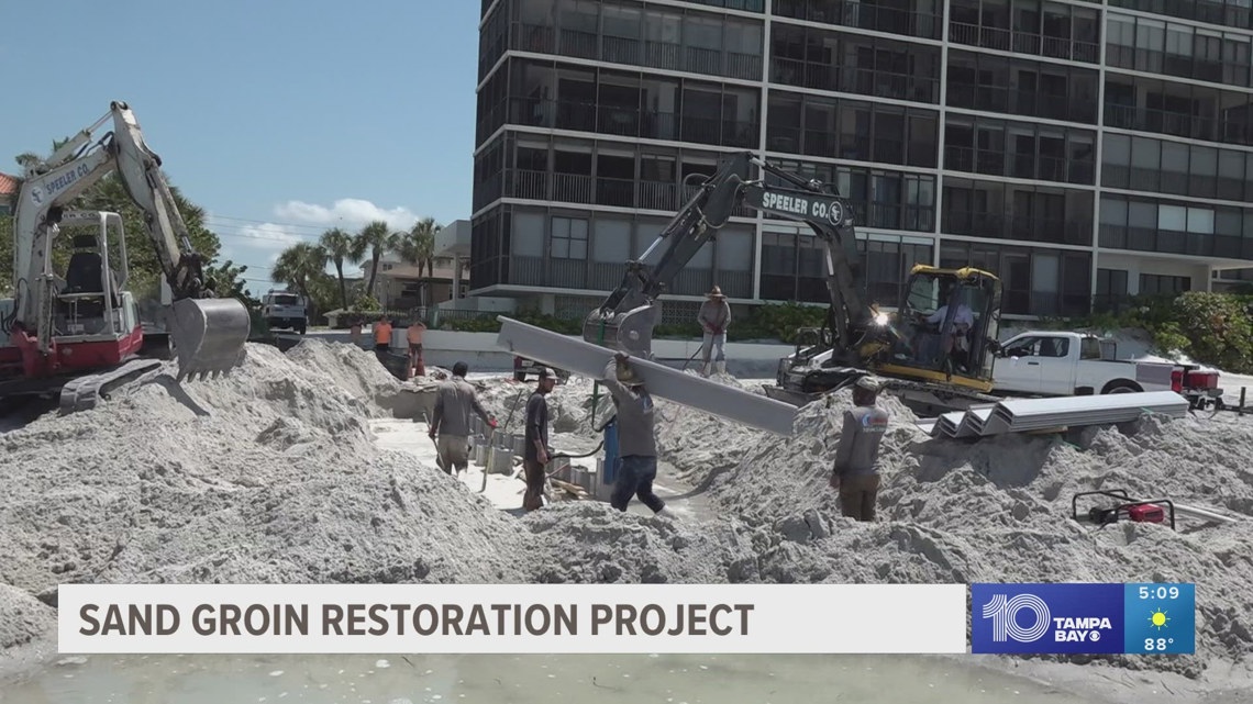 Sand groin restoration project on Madeira Beach | wtsp.com
