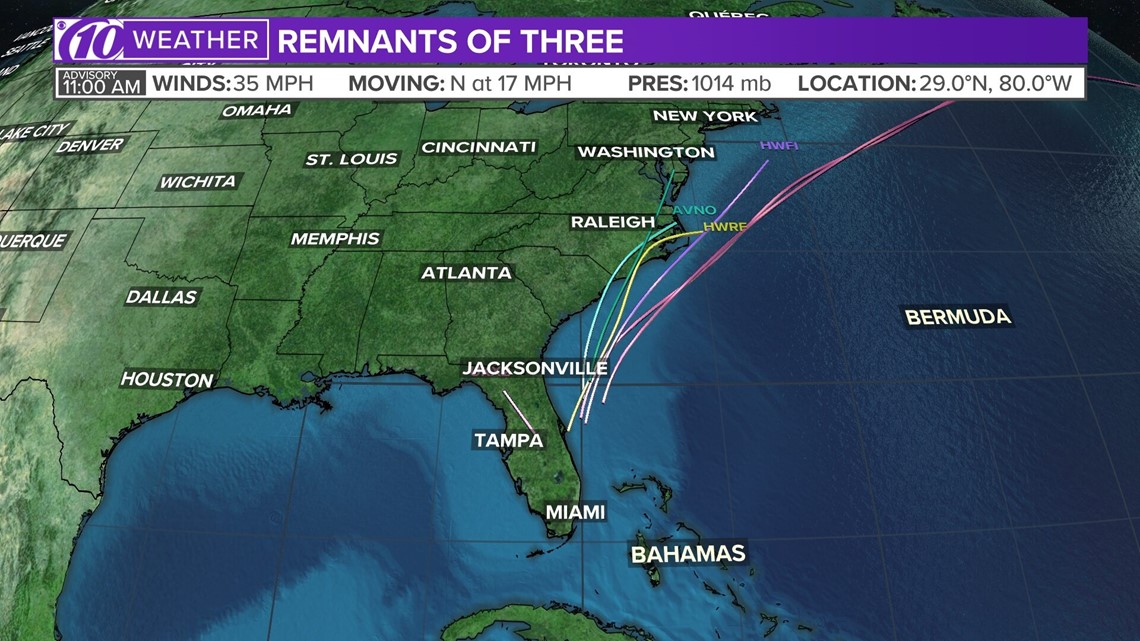 Remnants of Tropical Depression Three:Track the system | wtsp.com