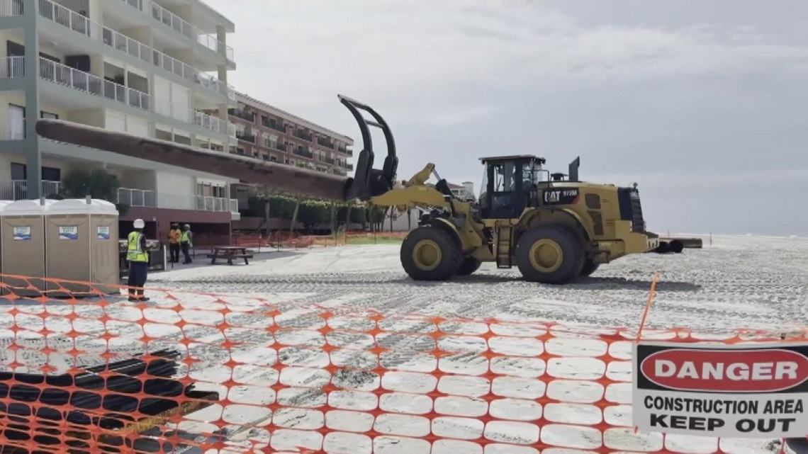 Massive beach nourishment project rolls through Pinellas County | wtsp.com
