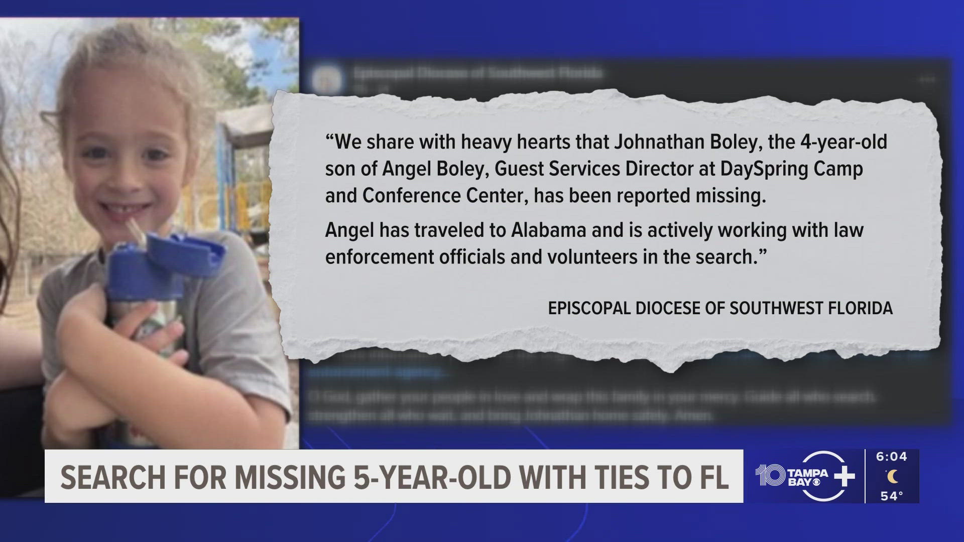 Search continues in Alabama for 5-year-old Florida boy; father is in ...