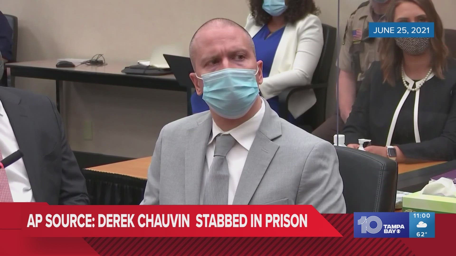 Derek Chauvin stabbed in prison, AP source says | wtsp.com