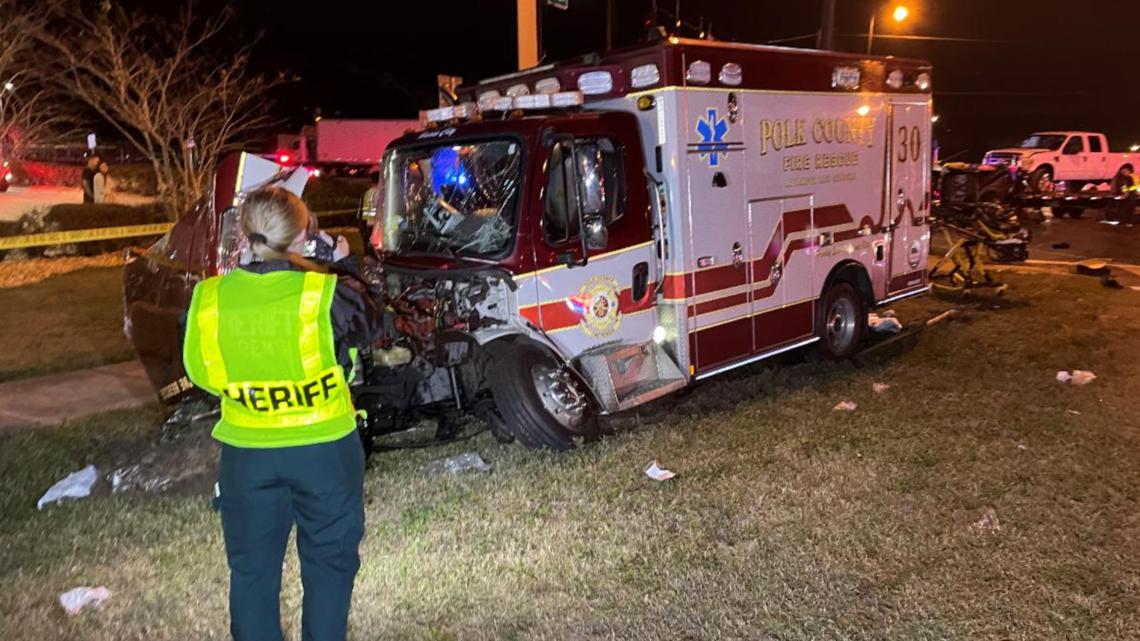 Paramedic, patient critical after ambulance crash in Polk County | wtsp.com