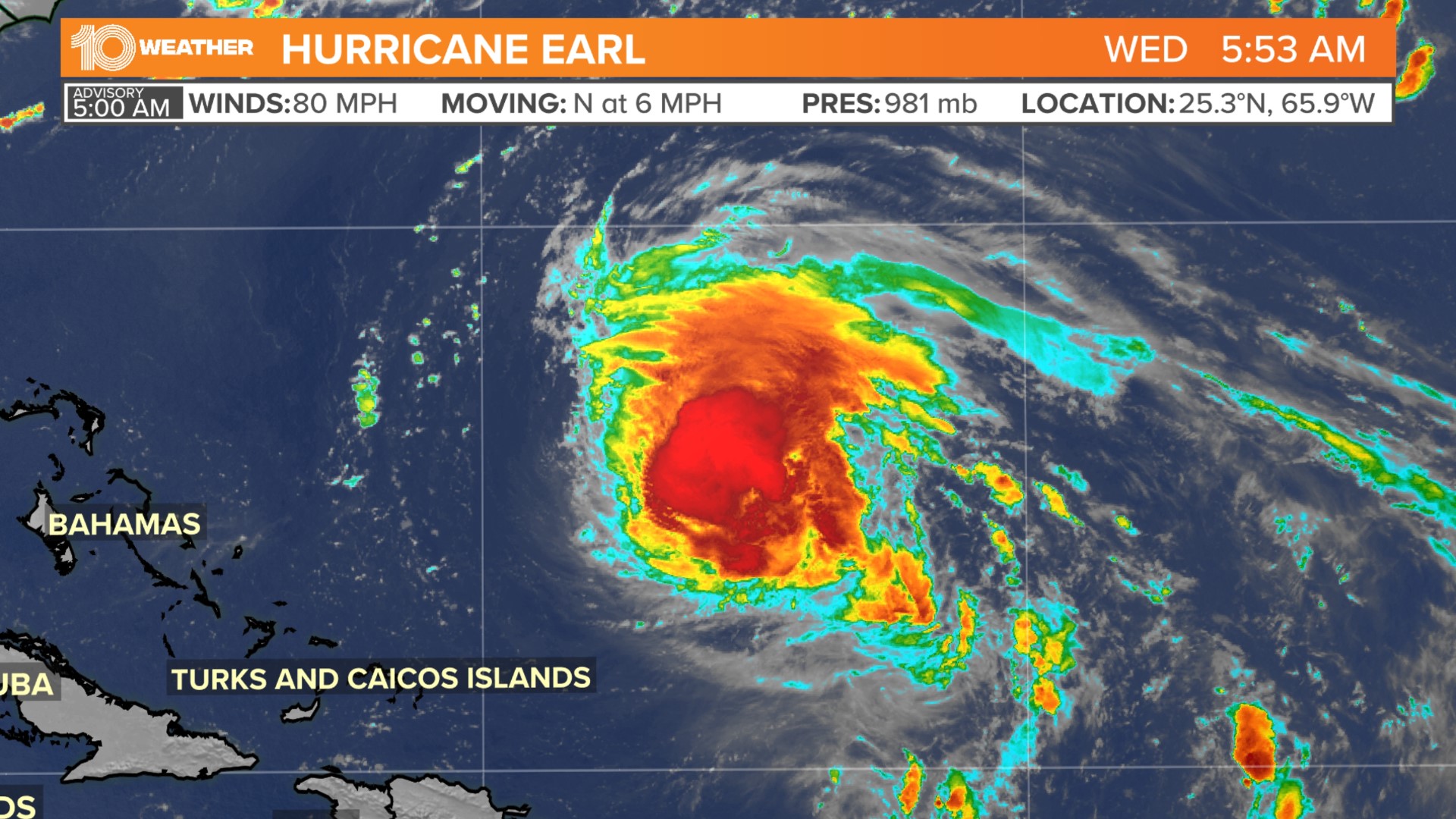 Tropical Storm Earl strengthens into a Category 2 storm | wtsp.com