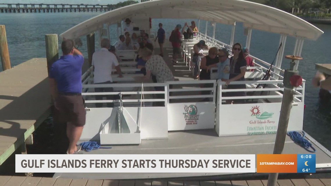 Bradenton’s Gulf Islands Ferry adds additional day of service | wtsp.com