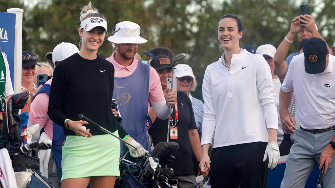 Nelly Korda plays nine-hole round with WNBA star Caitlin Clark | wtsp.com
