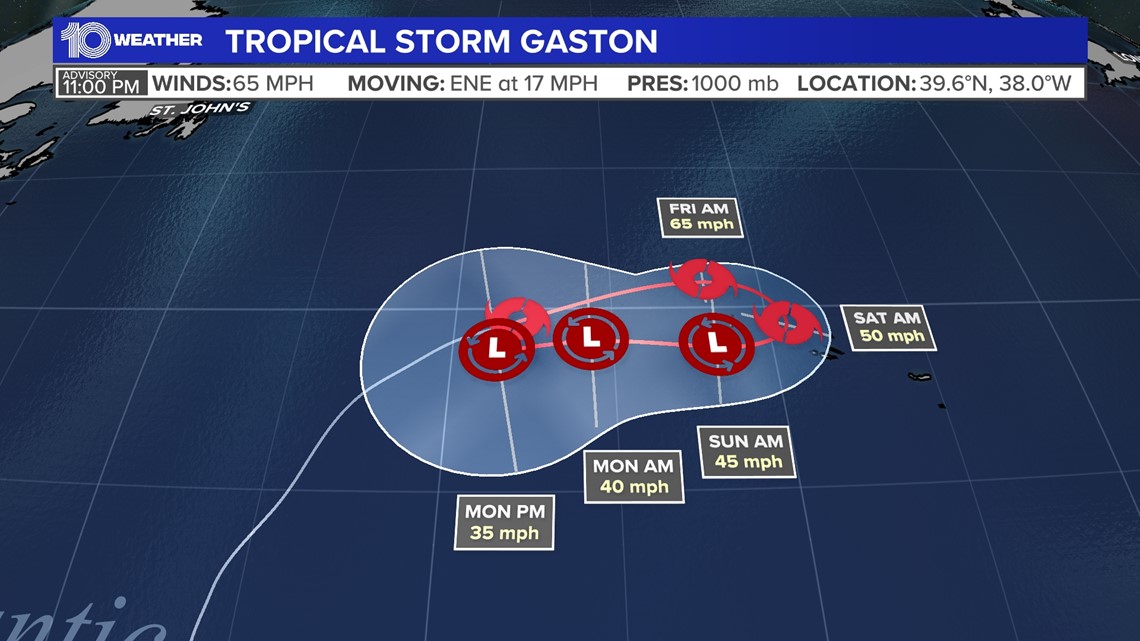 Tropical update: Tropical Storm Gaston forms in the Atlantic | wtsp.com