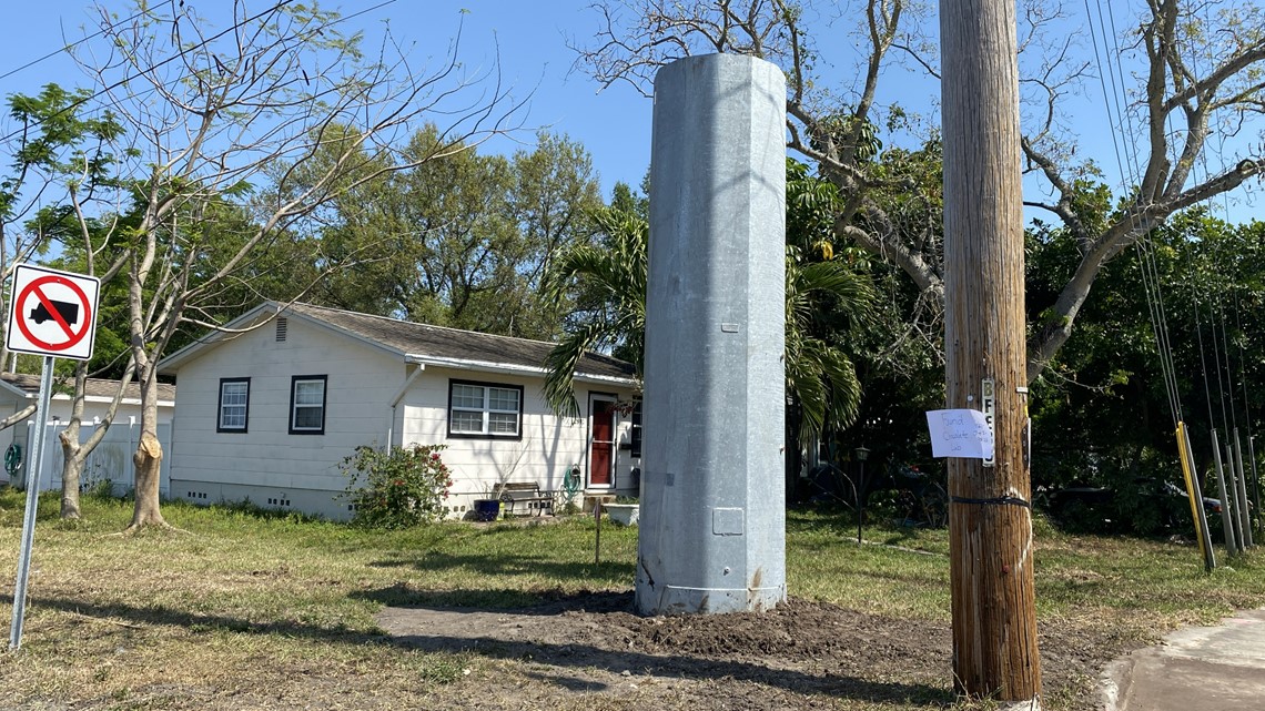 Duke Energy power pole in St. Petersburg has neighbors upset | wtsp.com