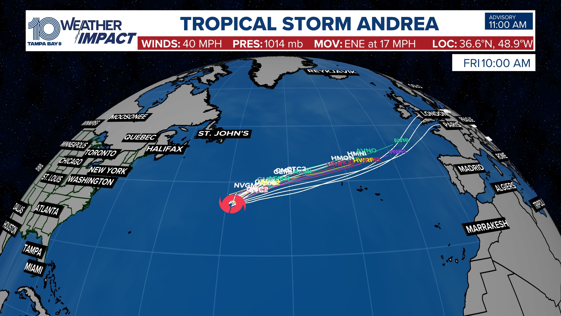 NHC: Tropical Storm Andrea dissipates hours after forming | wtsp.com