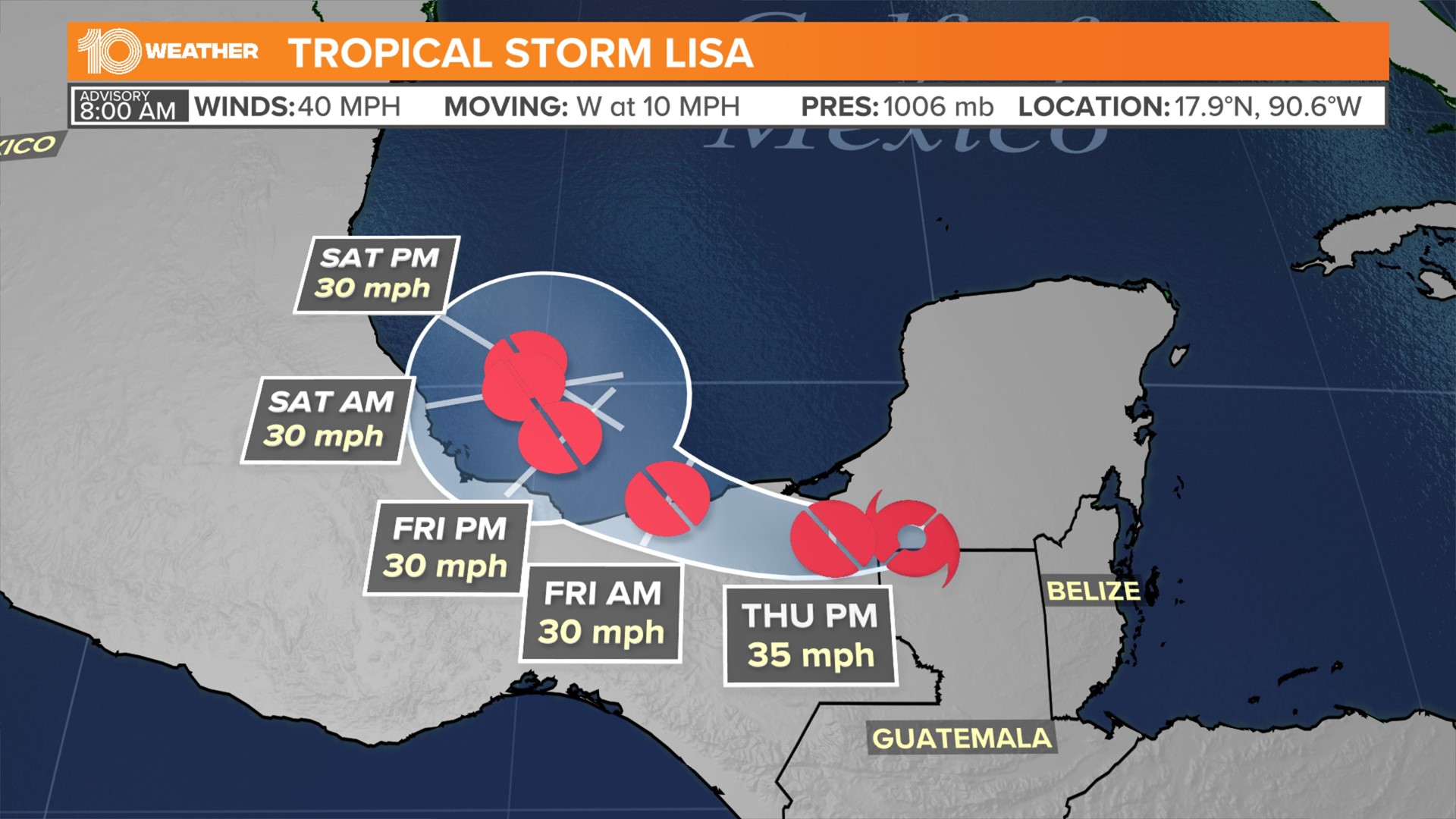 Tropical Storm Lisa moves over southwest Mexico | wtsp.com
