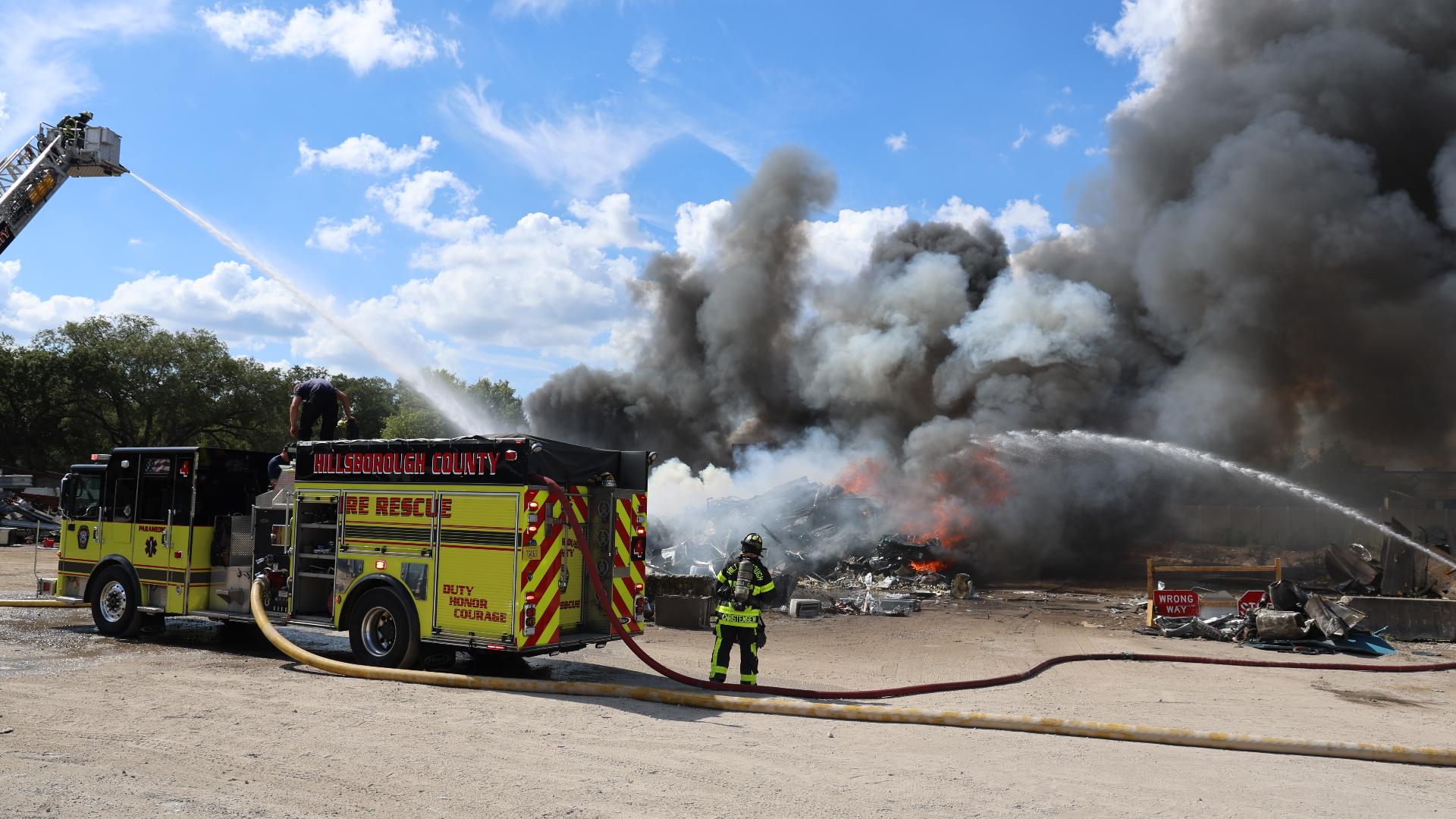 Scrap metal fire breaks out at recycling center in Seffner | wtsp.com