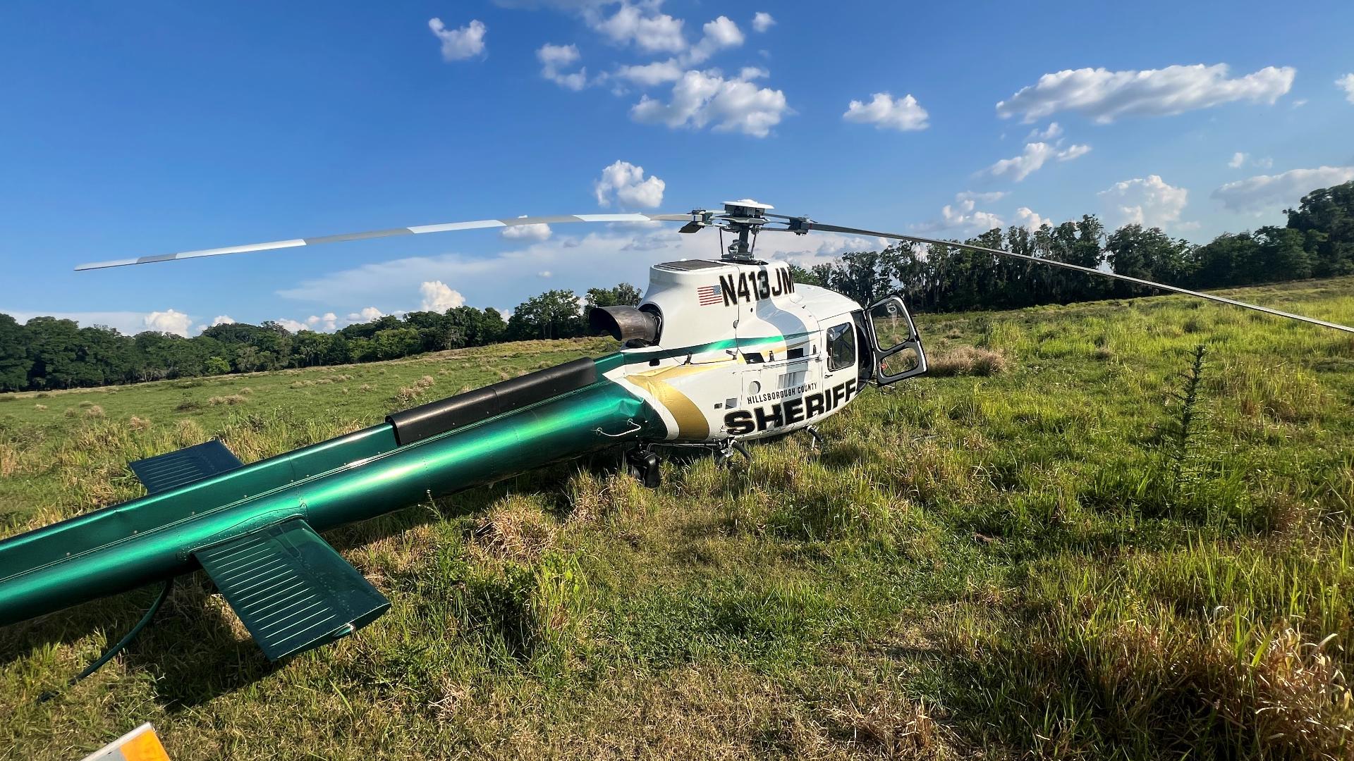 Hillsborough County Sheriff's helicopter lands in field | wtsp.com