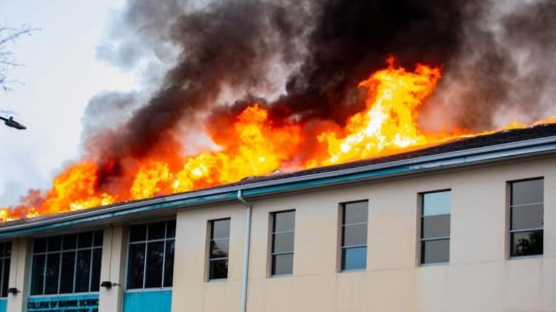 University responds after fire destroys lab hub at USF's Marine Science ...