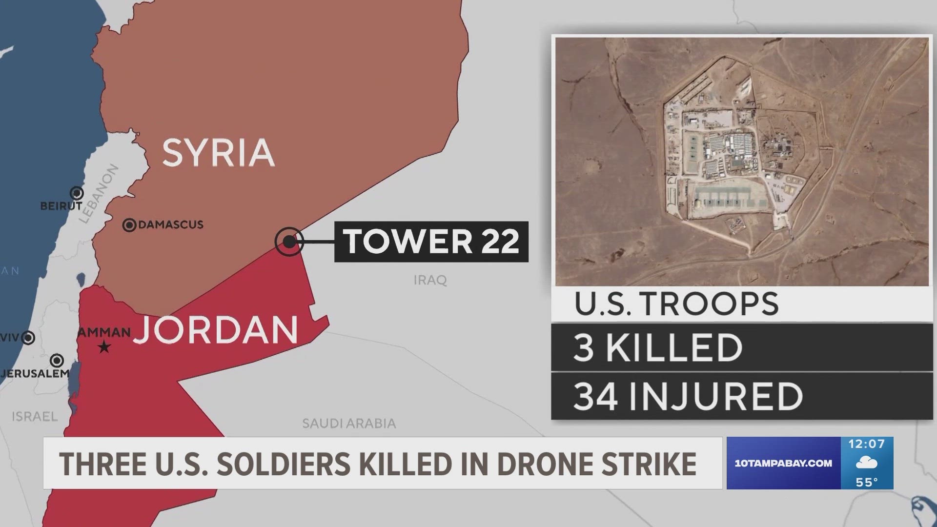3 Americans killed, several wounded in drone attack in Jordan | wtsp.com