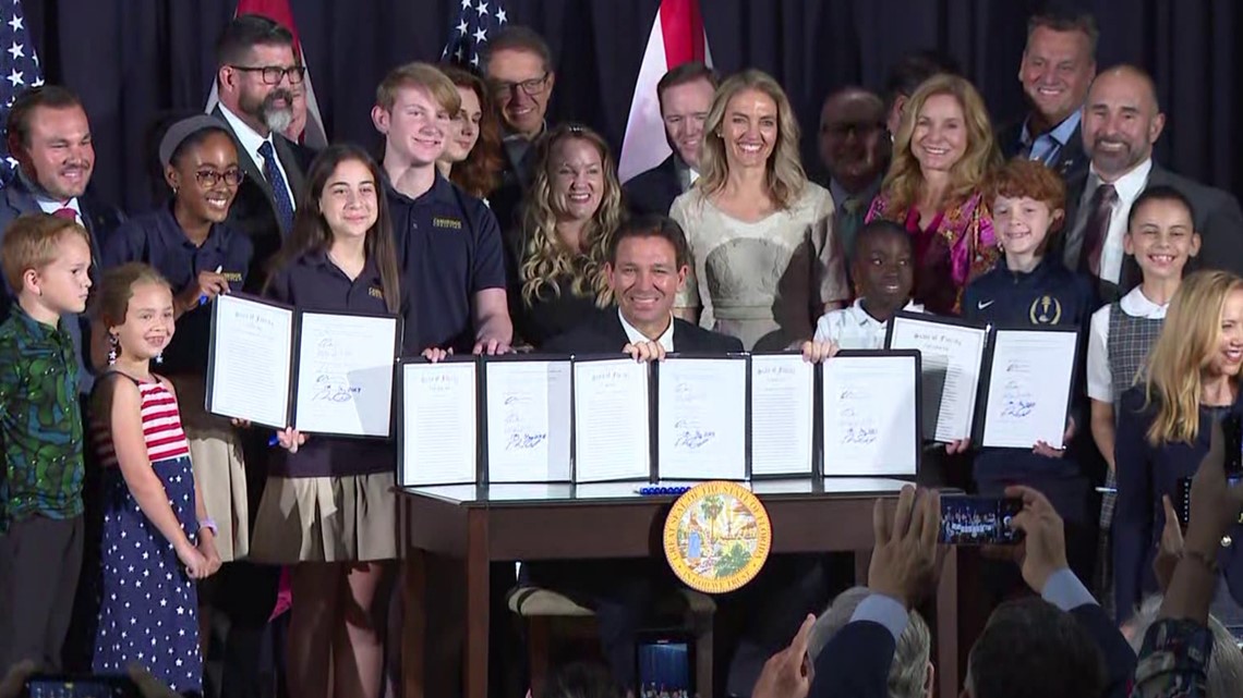 DeSantis signs bills targeting drag shows, pronouns, bathroom use ...