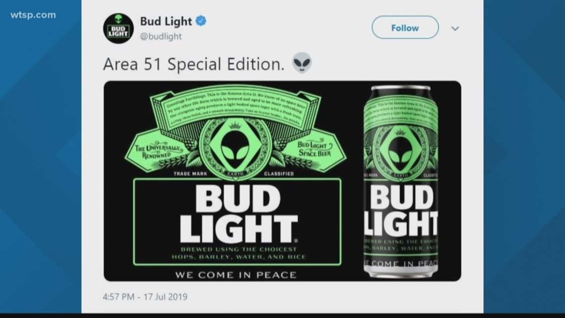 Bud Light may beam down beer for Area 51 aliens | wtsp.com