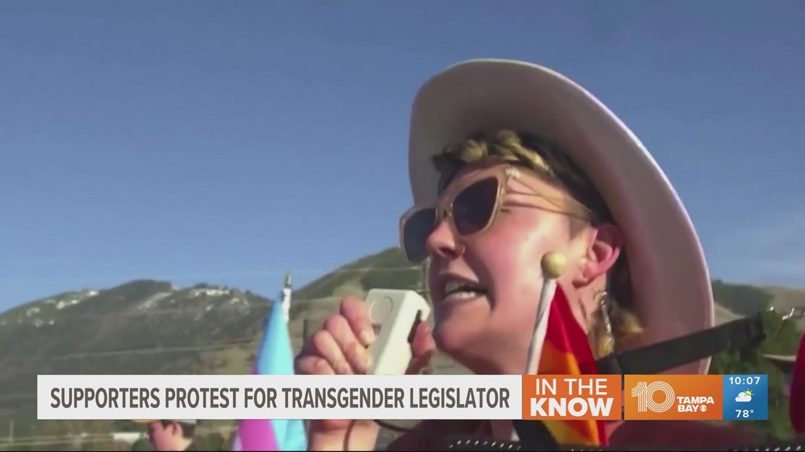 More than 100 supports marched in Montana for transgender legislator ...