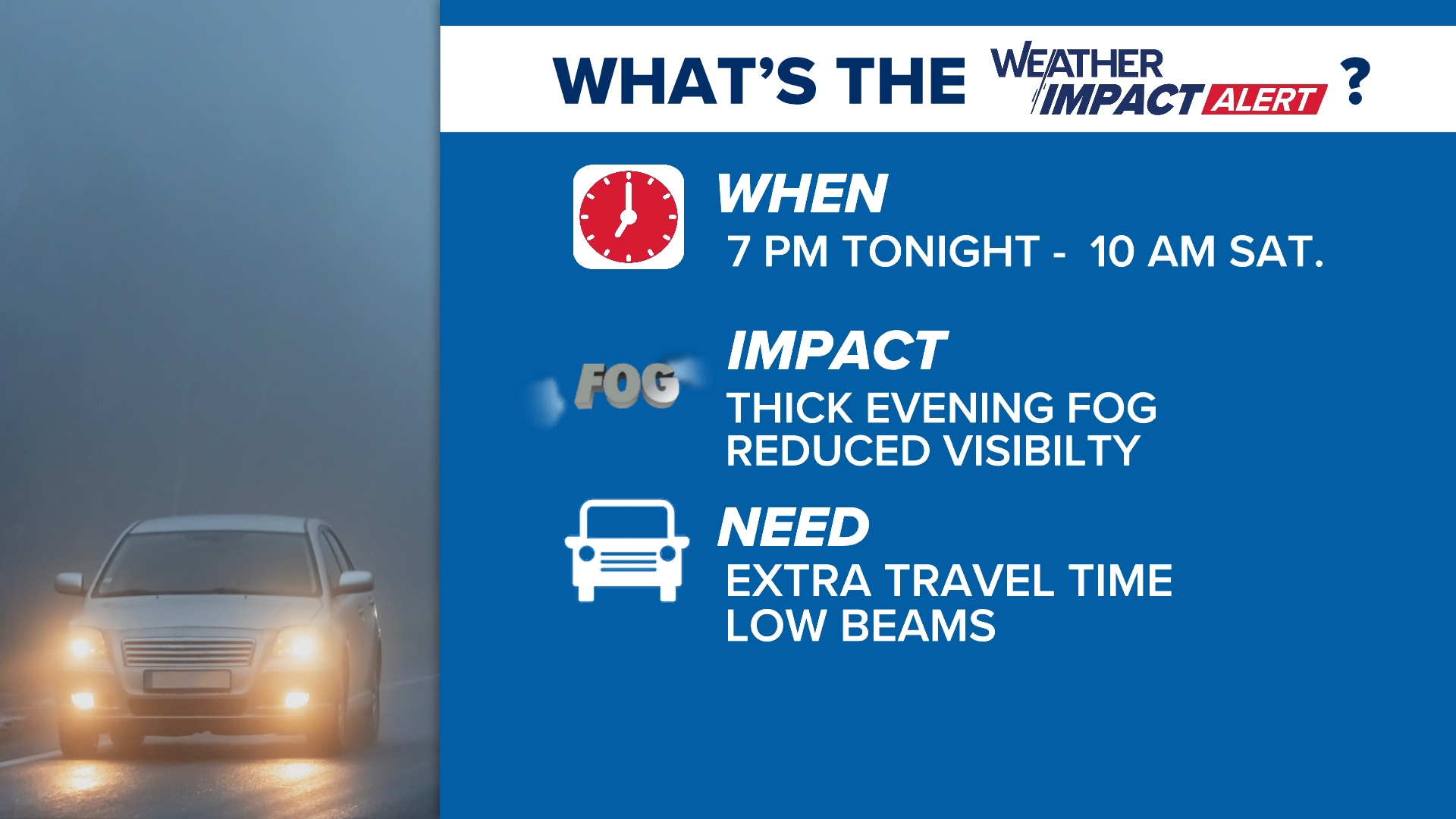 Weather Impact Alert: Dense fog advisory for Tampa Bay area | wtsp.com