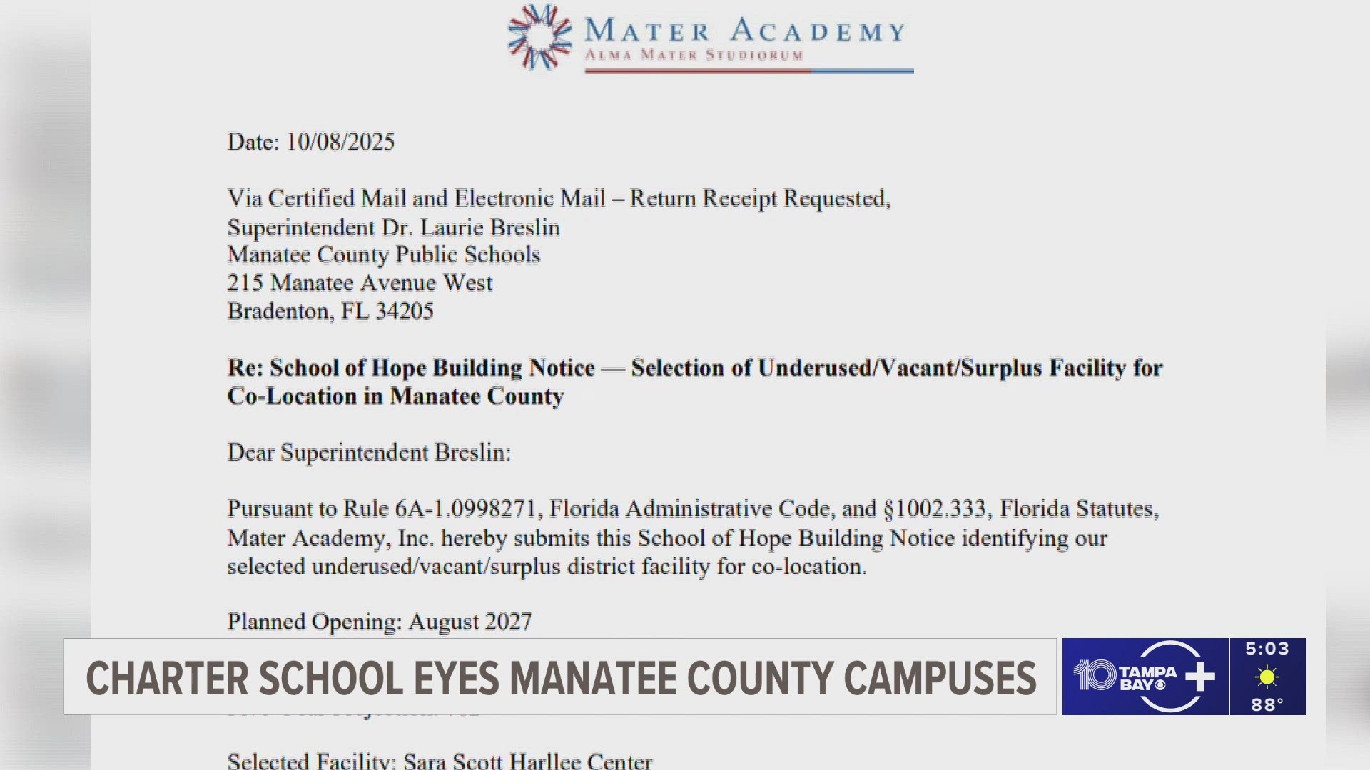 Manatee County Schools got charter school requests ahead of new Florida ...