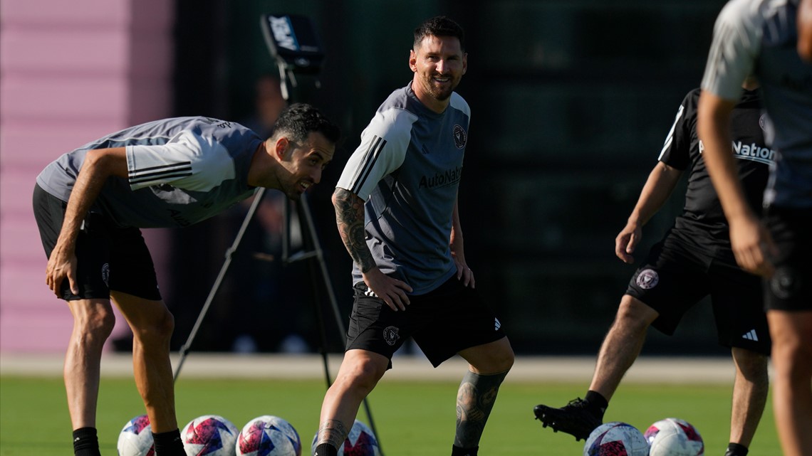 Messi practices with Inter Miami for 1st time since joining club | wtsp.com
