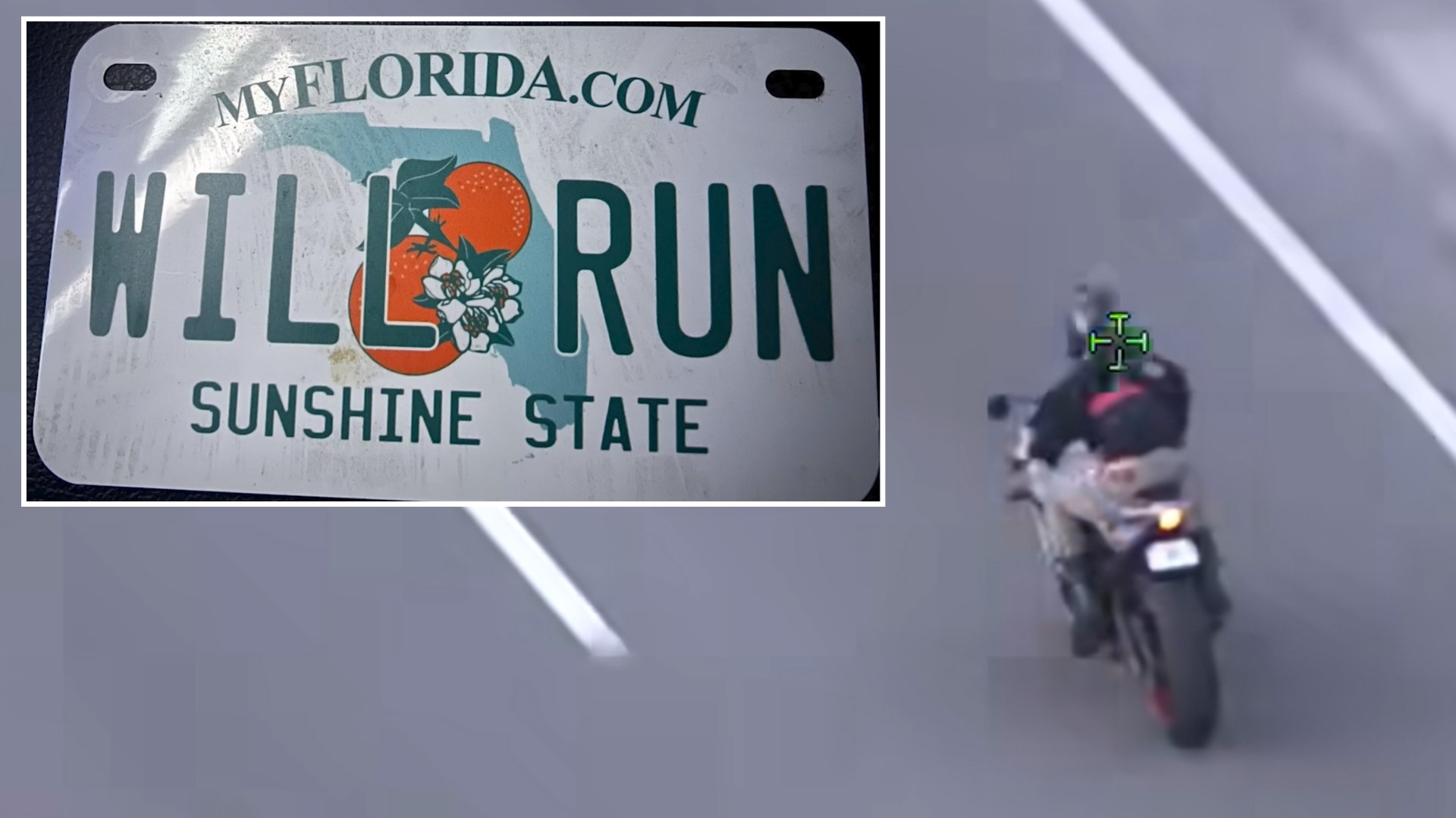 Motorcyclist arrested in Florida with 'WILL RUN' license plate | wtsp.com