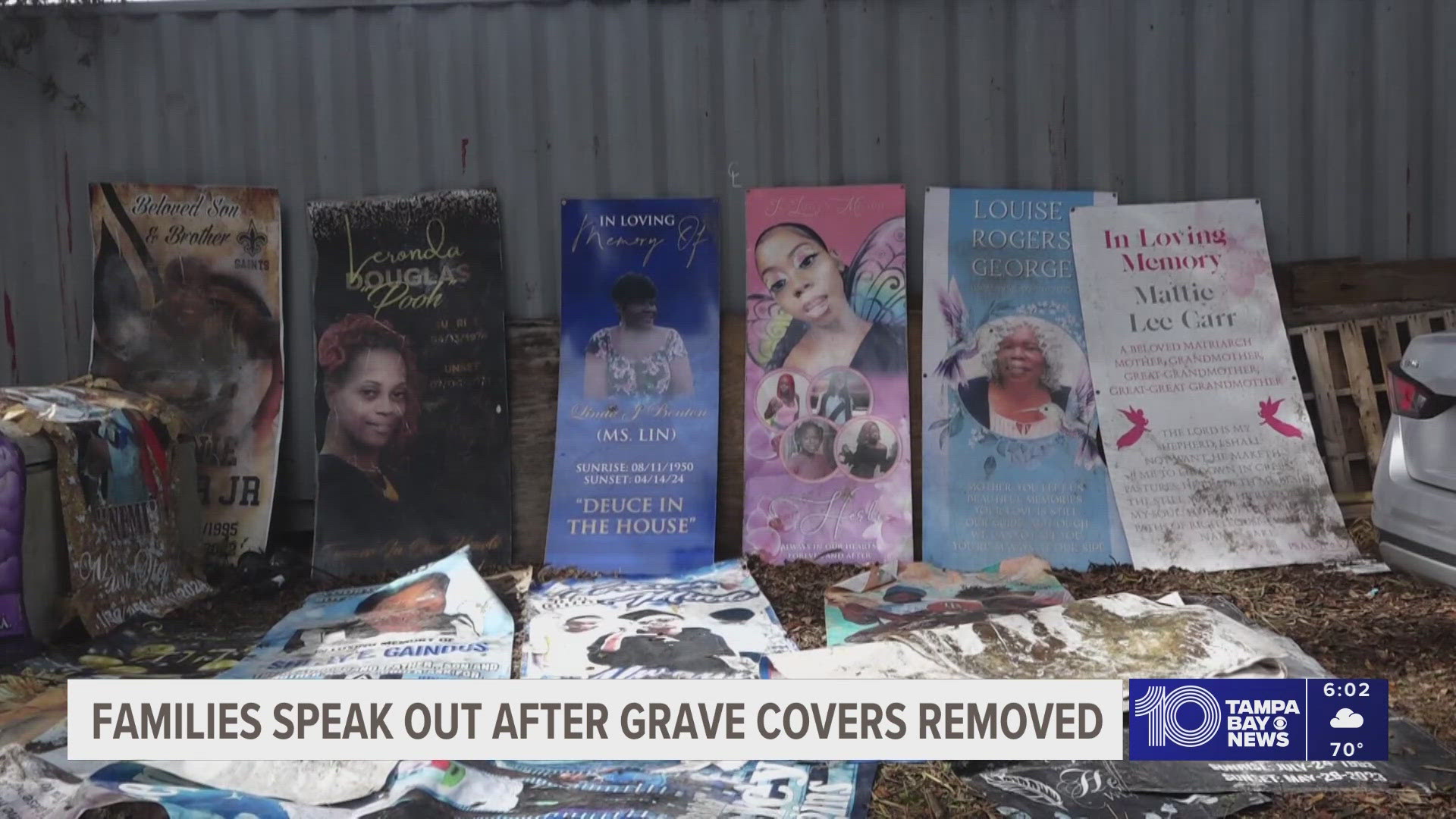 Families outraged after grave covers removed from Tampa cemetery ...