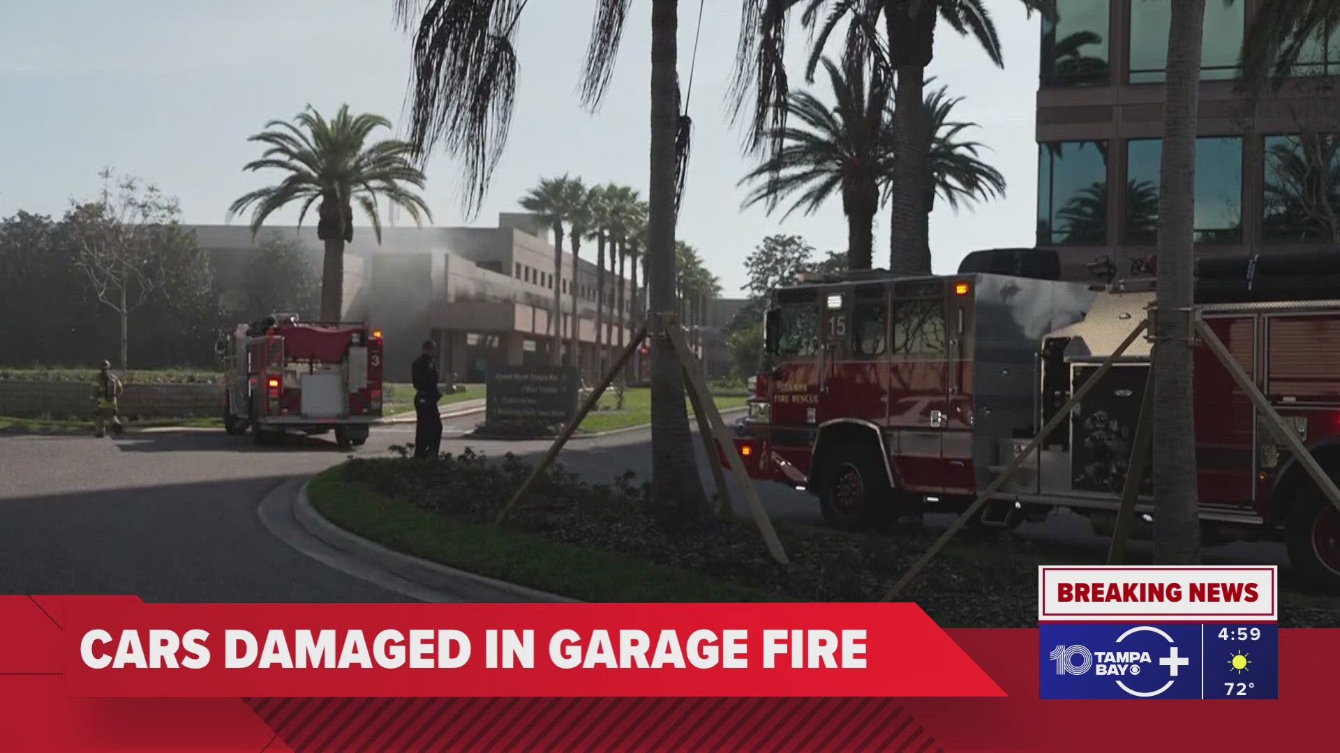 Multiple cars catch fire near Grand Hyatt hotel parking garage in Tampa ...