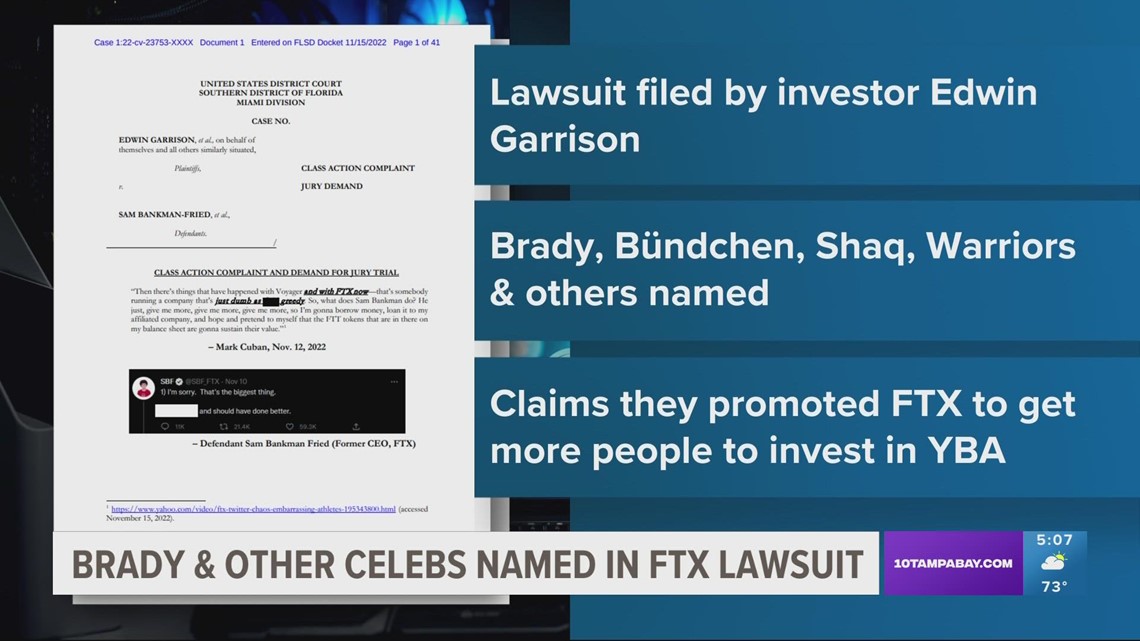Class-action lawsuit filed against FTX and celebrities who promoted the ...