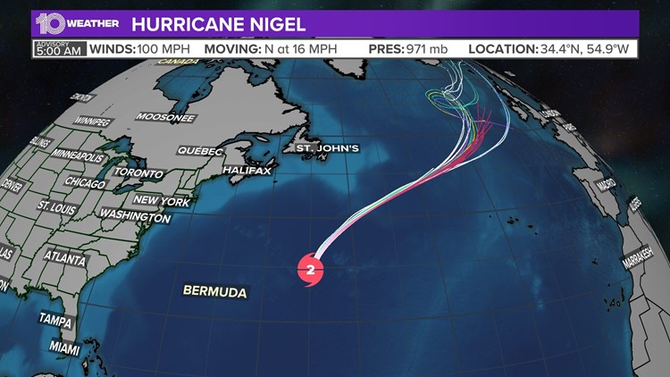 Hurricane Nigel likely reached peak intensity as Cat 2 storm | wtsp.com