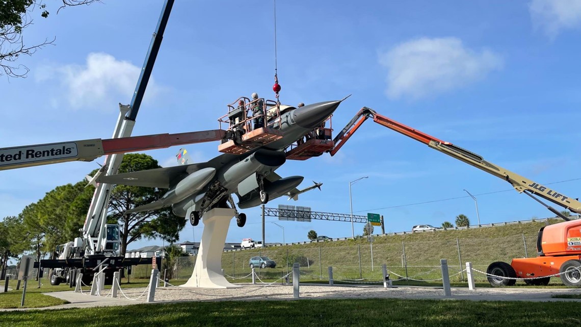 F-16 Aircraft Monument in Pinellas Park gets new canopy | wtsp.com