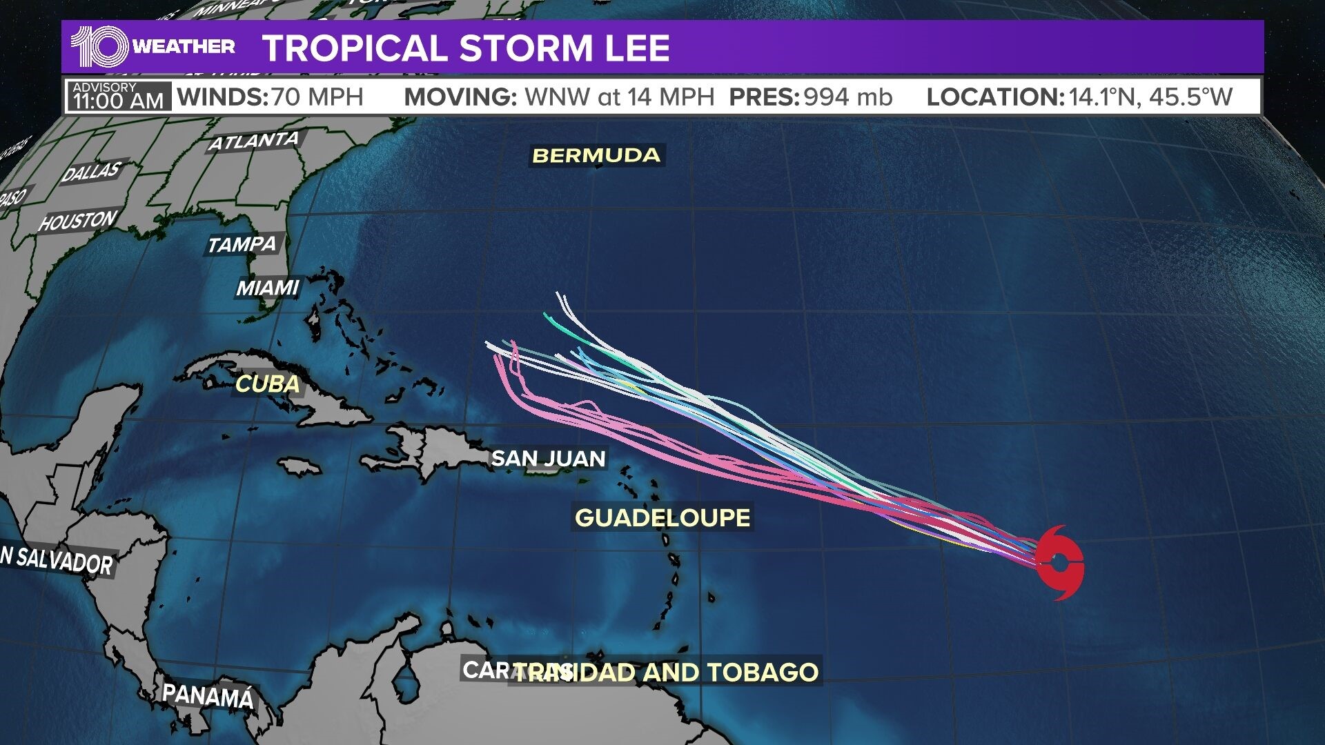 Tropical Storm Lee nears hurricane strength in the Atlantic | wtsp.com