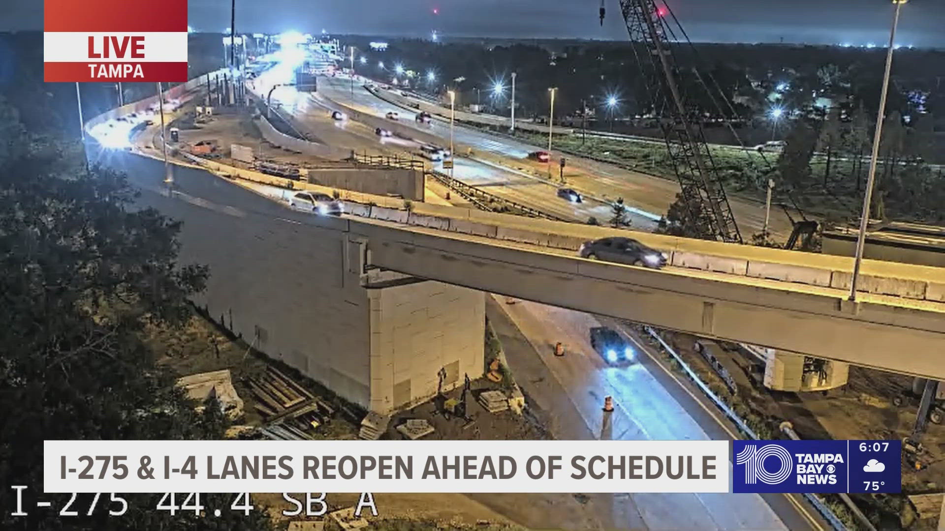 All lanes reopen early at I-274, I-4 Interchange | wtsp.com